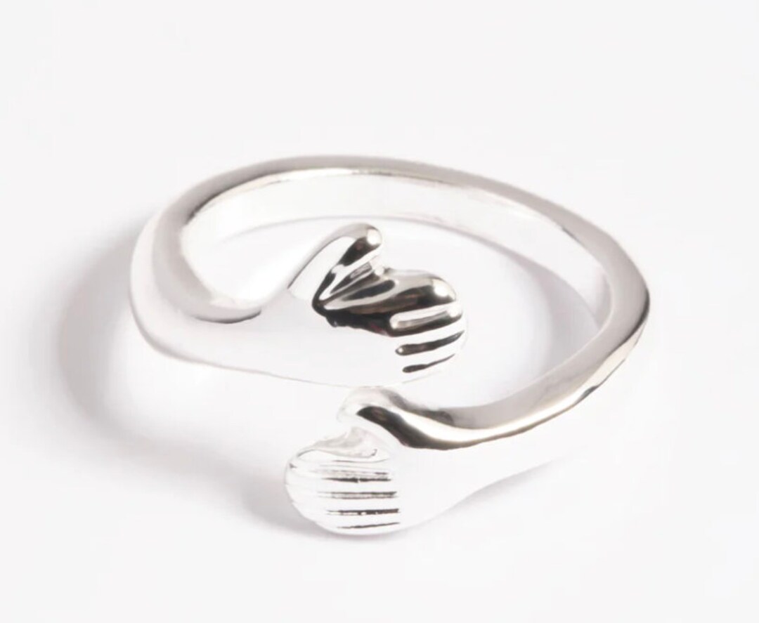 Silver-plated Hand Wrap-around Ring - Etsy