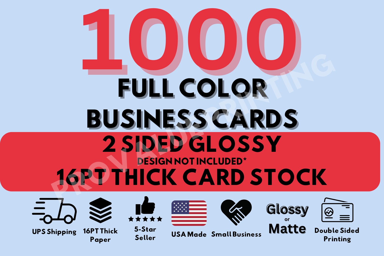 1000 Full Color Business Cards W/ Your Artwork Ready to Print - Etsy