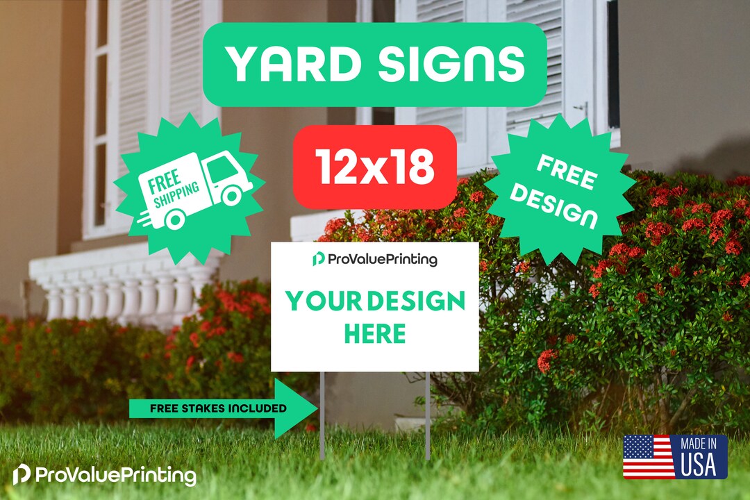 Yard Signs - Custom FREE DESIGN - Etsy