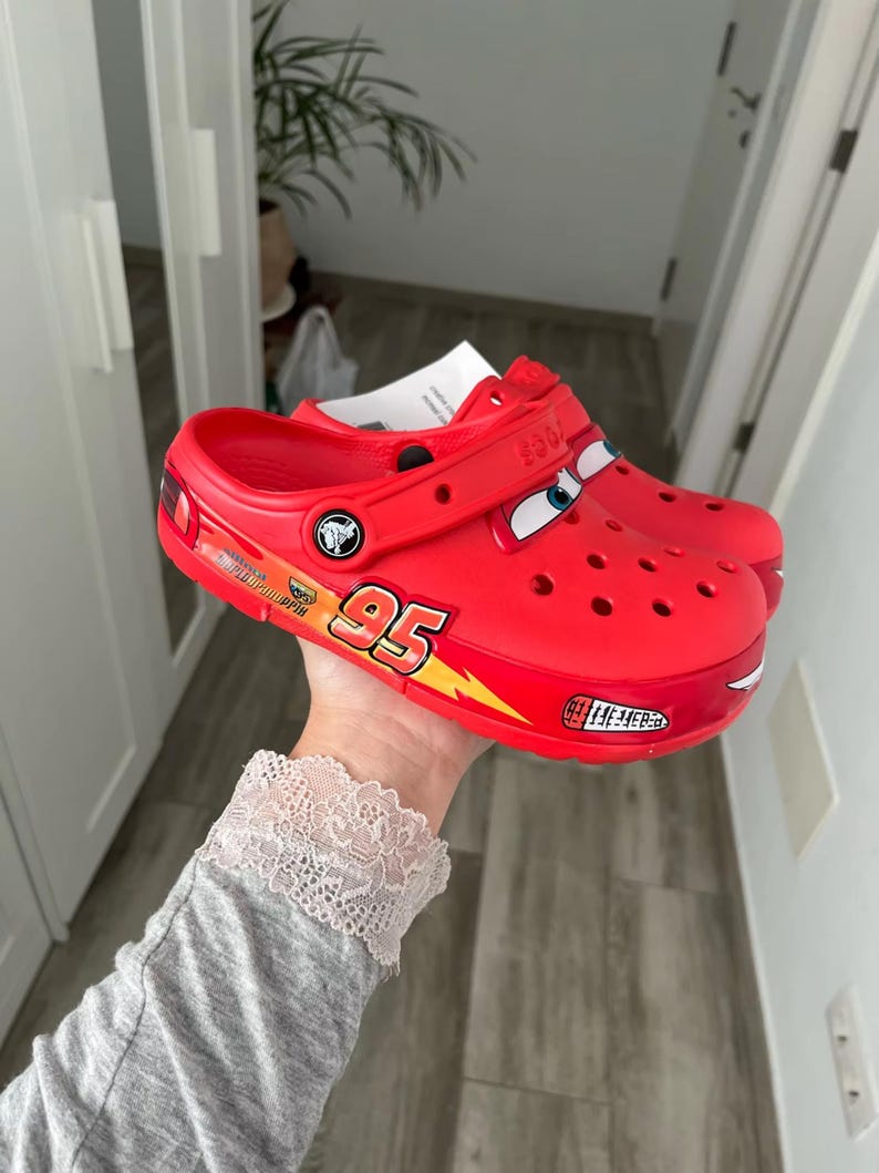 Lightning Mcqueen Cars Shoes, Lightning Mcqueen Crocs for Kids & Men ...