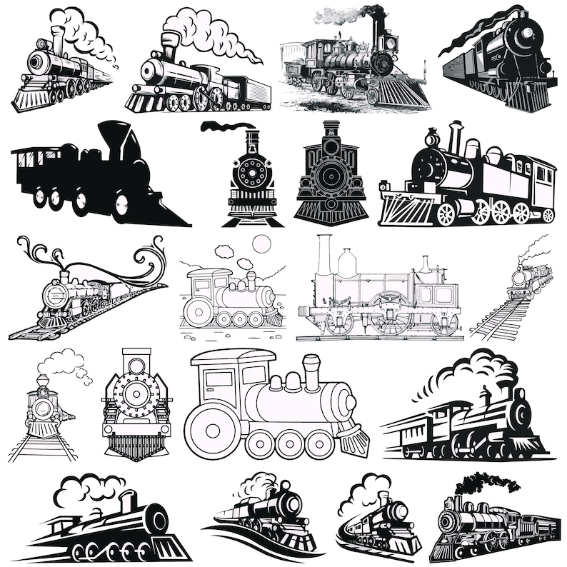 Steam Train Svg Train Svg Cut File For Cricut Steam Train Vector