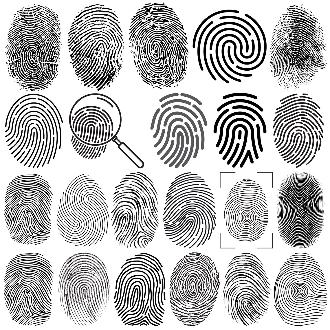 Fingerprint SVG Bundle, Biometric Svg, Fingerprint Svg Cut File for ...