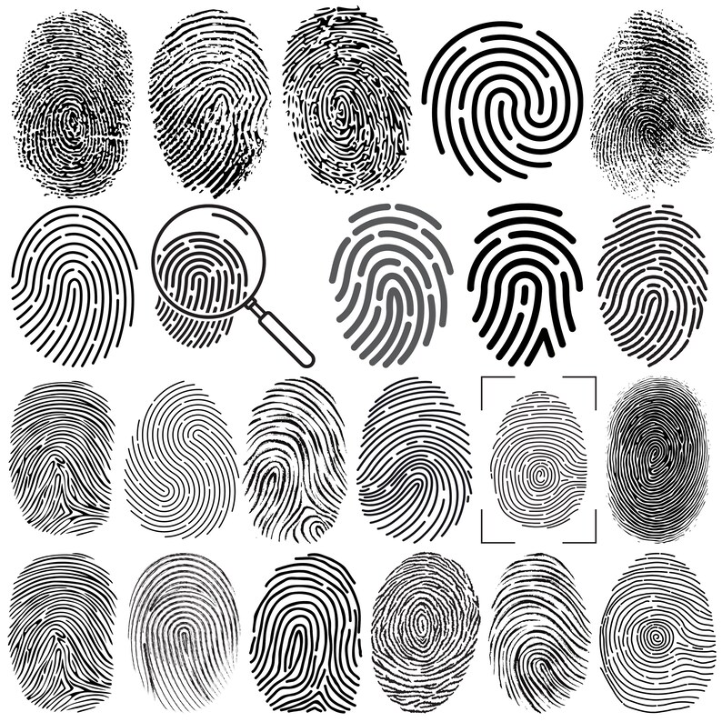 Fingerprint SVG Bundle, Biometric Svg, Fingerprint Svg Cut File for ...