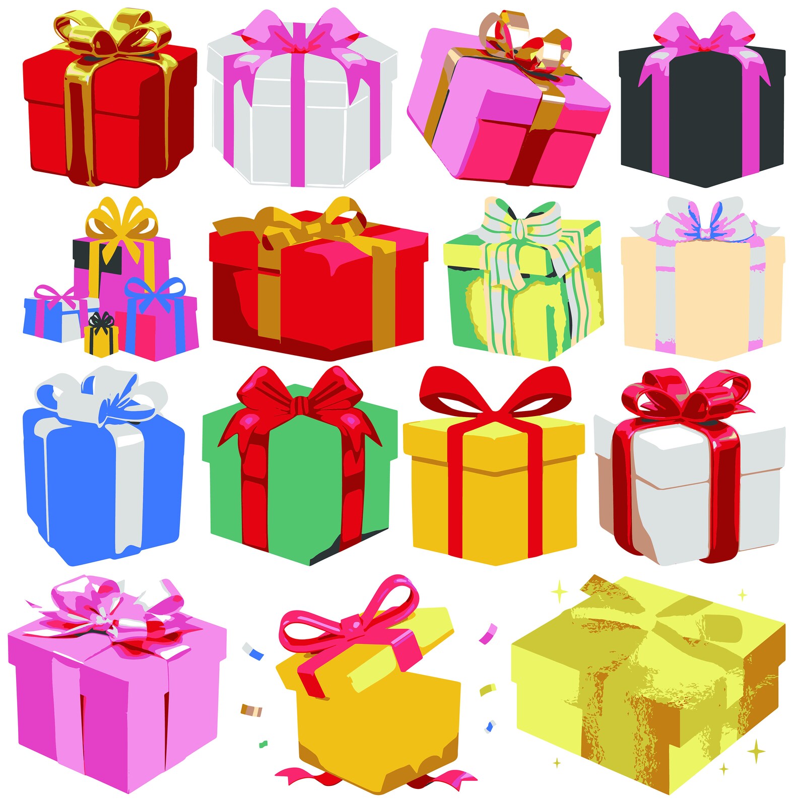 Gift Box SVG Bundle, Gift Box PNG Bundle, Gift Box Clipart, Present SVG ...