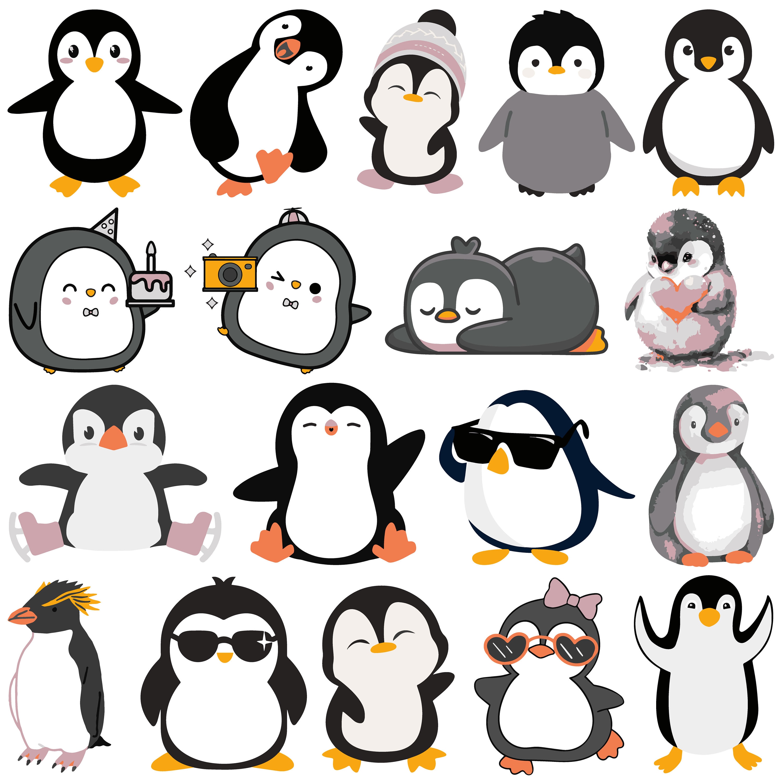 Penguin SVG Bundle, Penguin Clipart, Penguin SVG Cut Files for Cricut ...