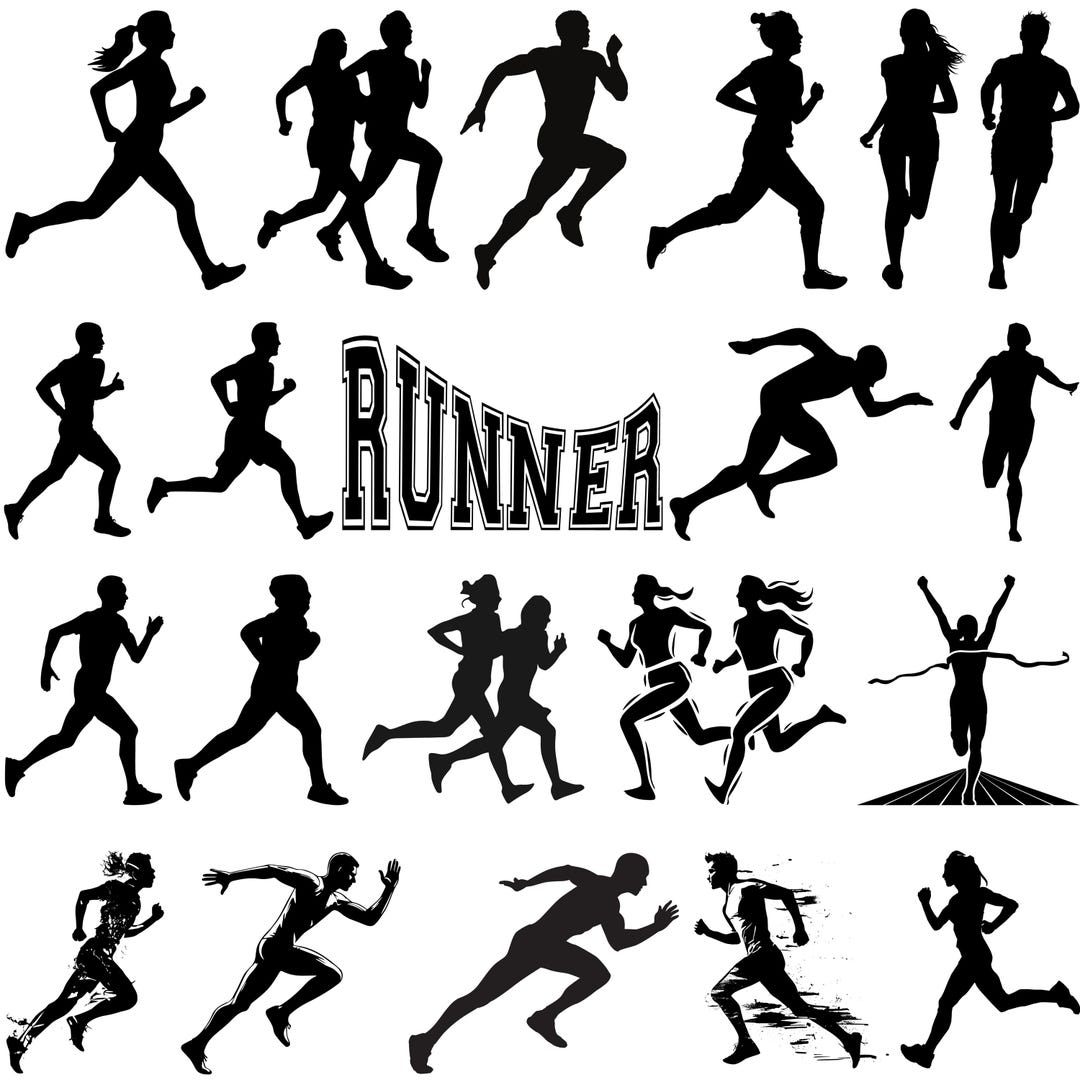 Runner Svg Bundles, Running Women Svg, Running Man Svg, Running ...