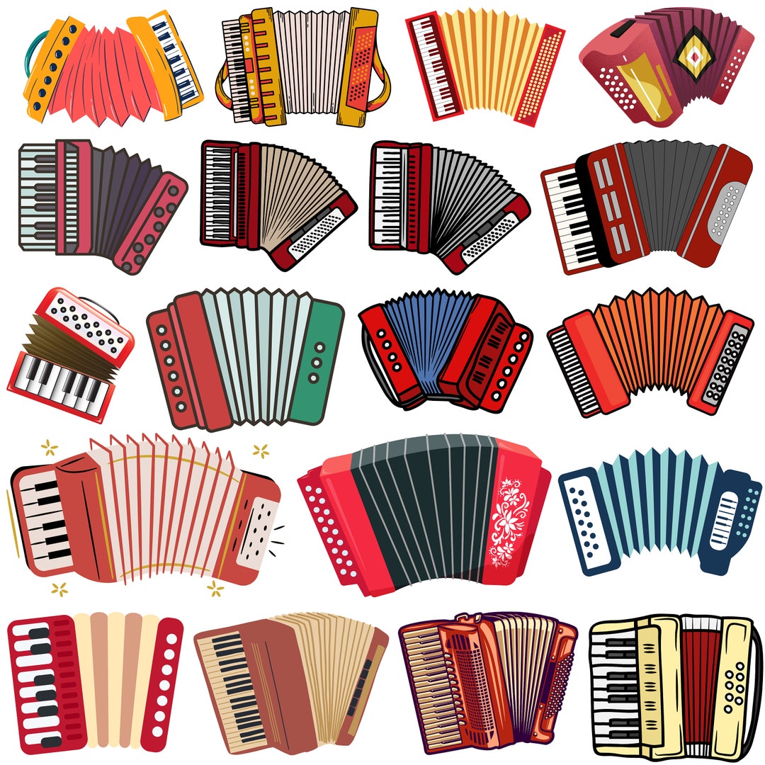 Accordion SVG Bundle, Accordion Clipart, Accordion Silhouette ...