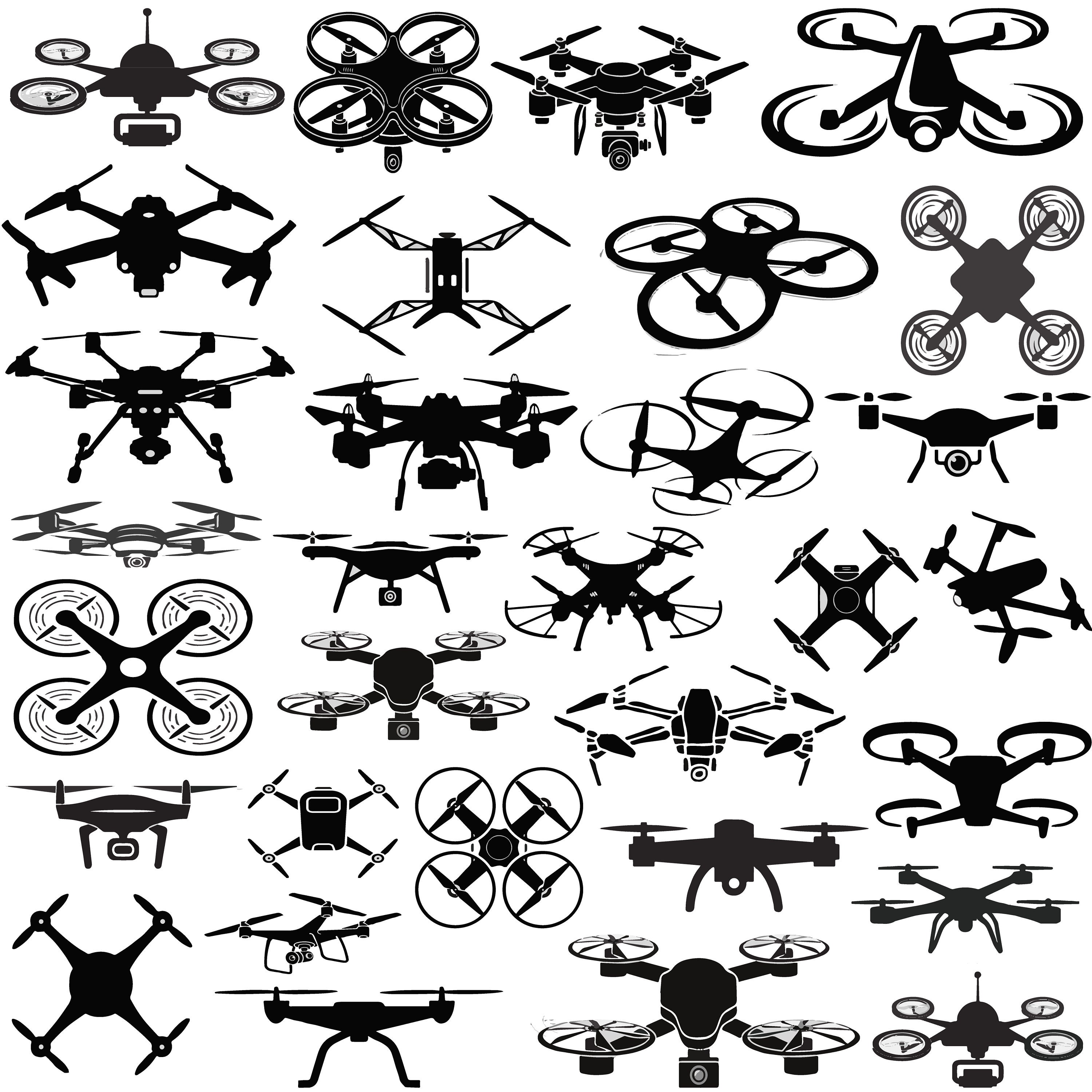 Drone SVG Bundle, Flyer Drone Svg, Drone Svg Cricut, Drone Silhouettes ...