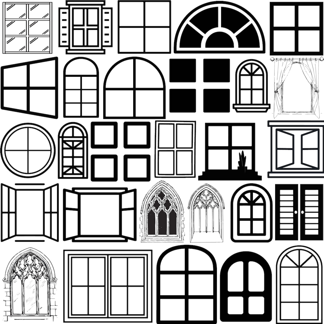 Window SVG Bundle, Window Cut Files,window Monogram, Open Window Svg ...