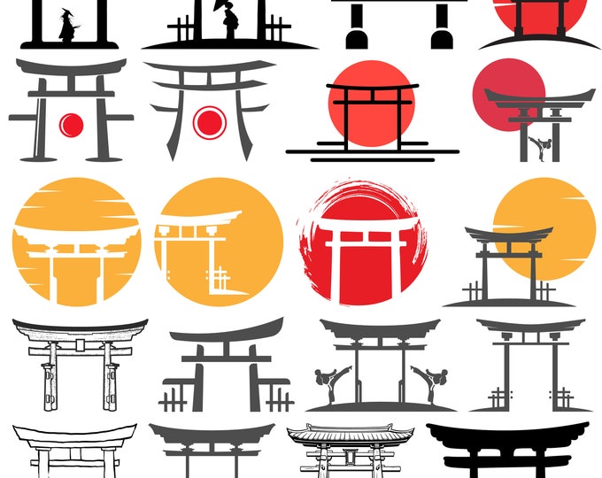Japanese Torii Gate Paper Pieced Quilt Block Pattern Downloadable PDF ...