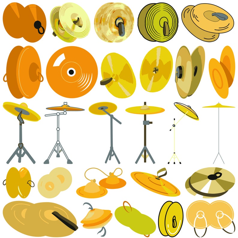 Cymbal SVG, Cymbals Cricut, Cymbals CLIPART, Cymbals Musical Instrument ...