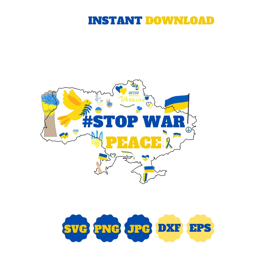 Ukraine Map SVG, Ukraine Bundle SVG Files for Cricut, Ukraine Flag PNG ...