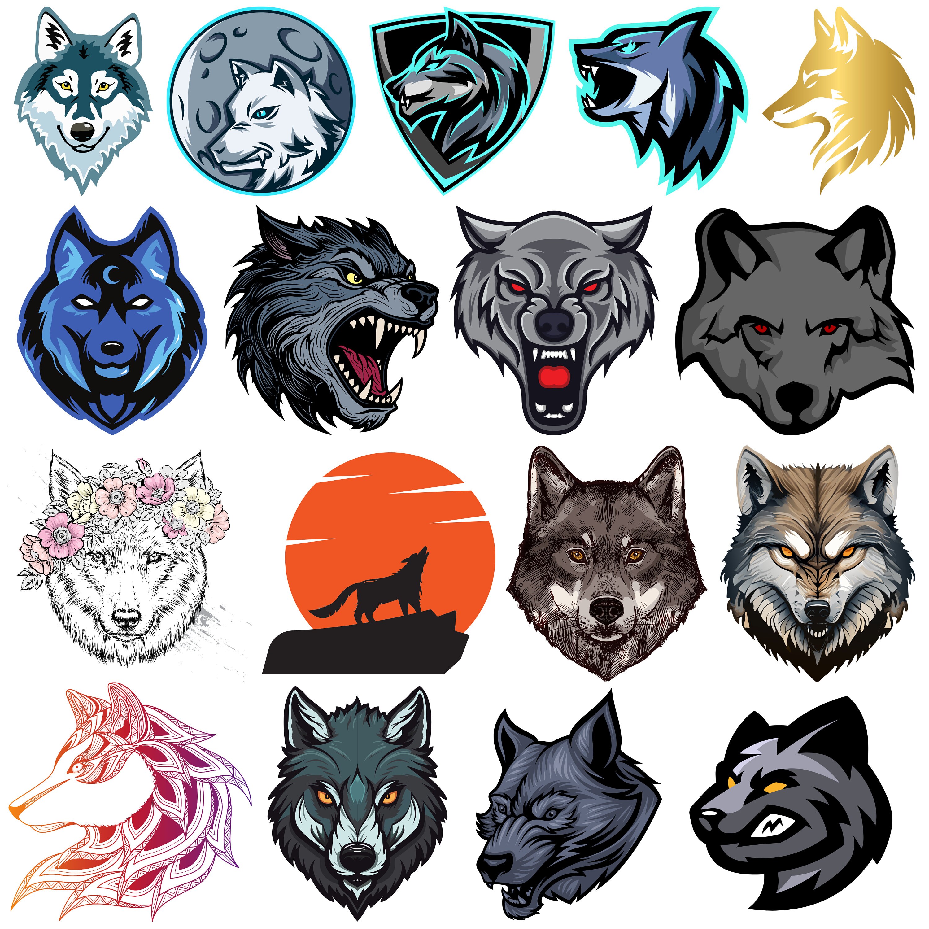 Wolf SVG Bundle, Wolf Clipart, Wolf Svg, Wolf Cut Files for Cricut ...