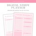 Study Schedule Planner Printable Organizer Minimal Pink Simple Everyday ...
