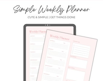 Printable Daily Planner Digital Download Minimal Schedule Everyday ...