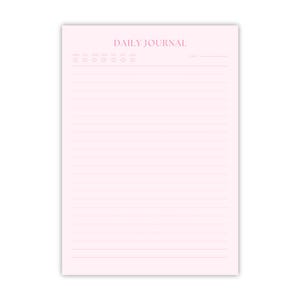 Coquette Printable Minimalist Heart Journal Lined Notebook Pink Digital ...