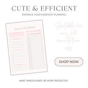 Printable Daily Planner Digital Download Minimal Schedule Everyday ...