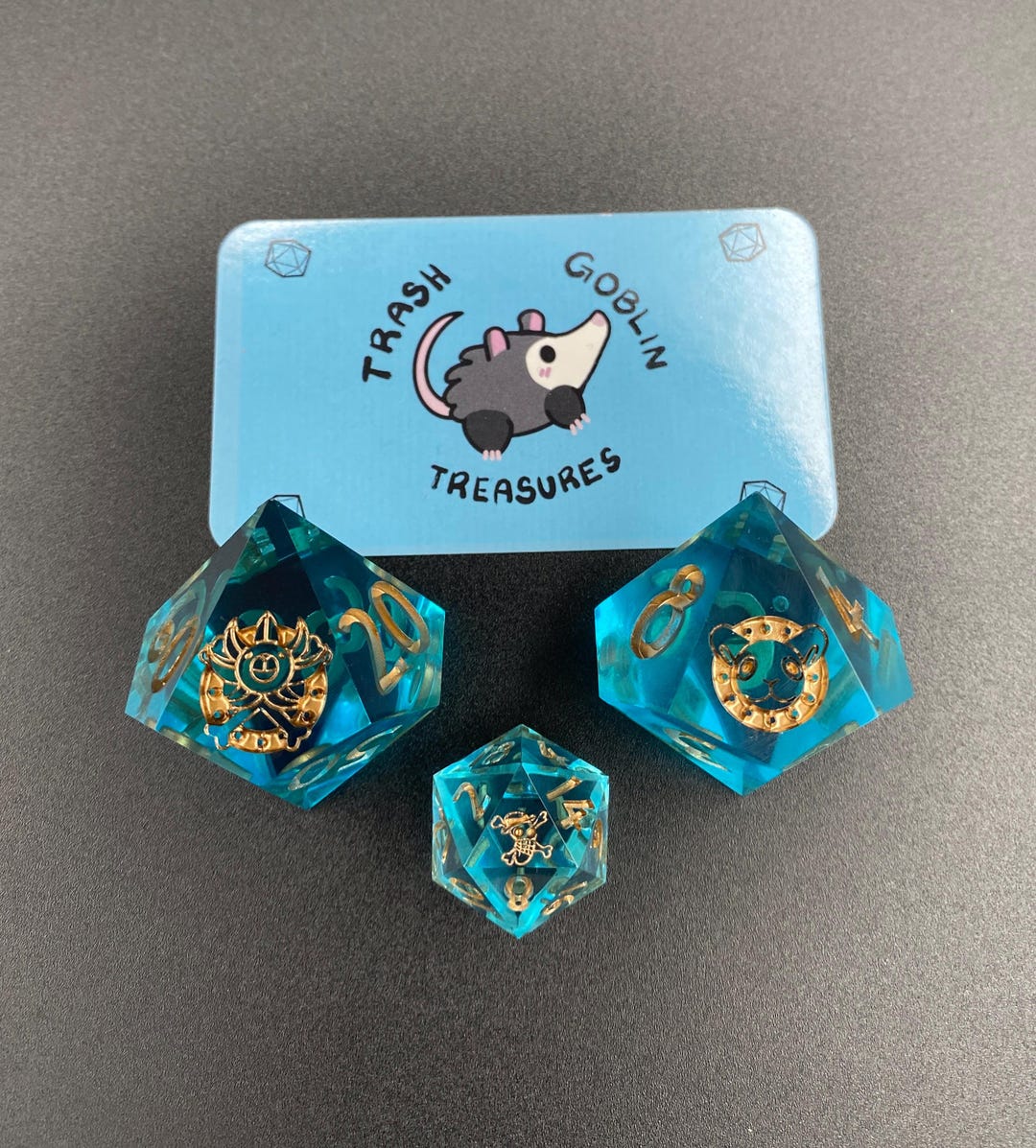Blue Alt D20 (OG Flag), Large D100 and D10 (lion and Sheep) Anime ...