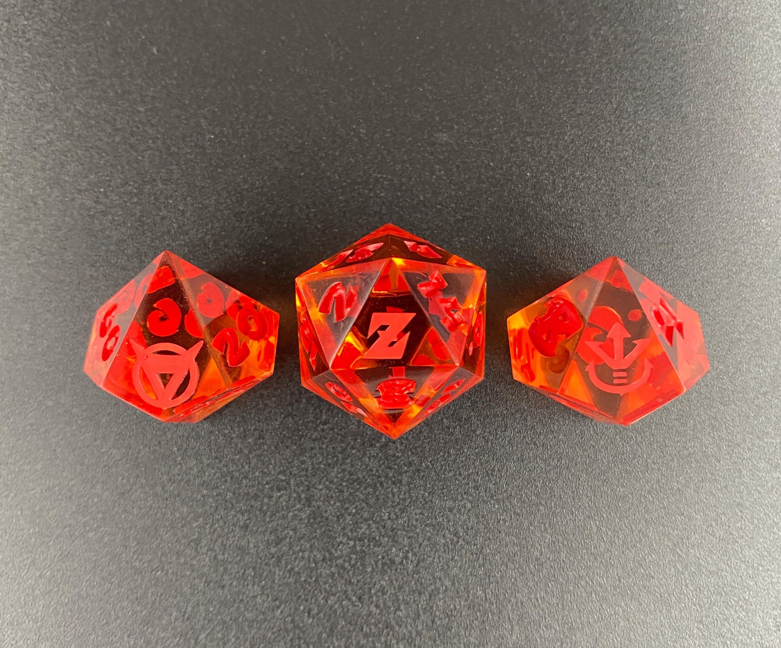 Wish Orb Fighters 11 Piece Anime Resin Dice Set for Dungeons and ...