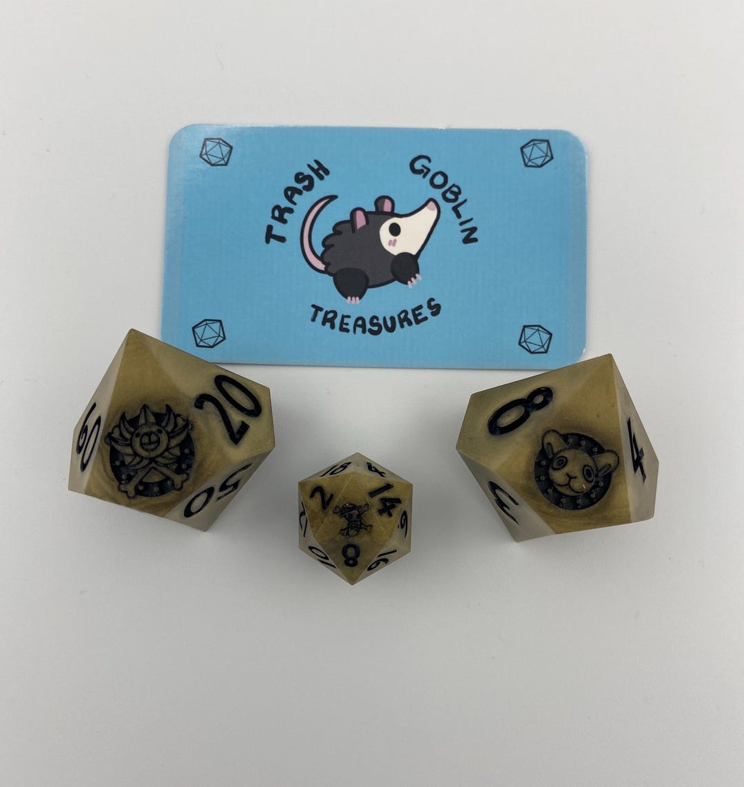 Gold Alt D20 (OG Flag), Large D100 and D10 (lion and Sheep) Anime ...