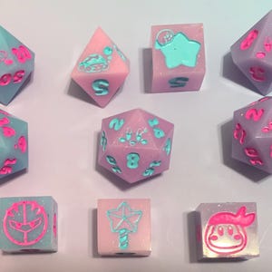 Video Game Themed Resin Dice Set for Dungeons and Dragons (DND, D&D ...