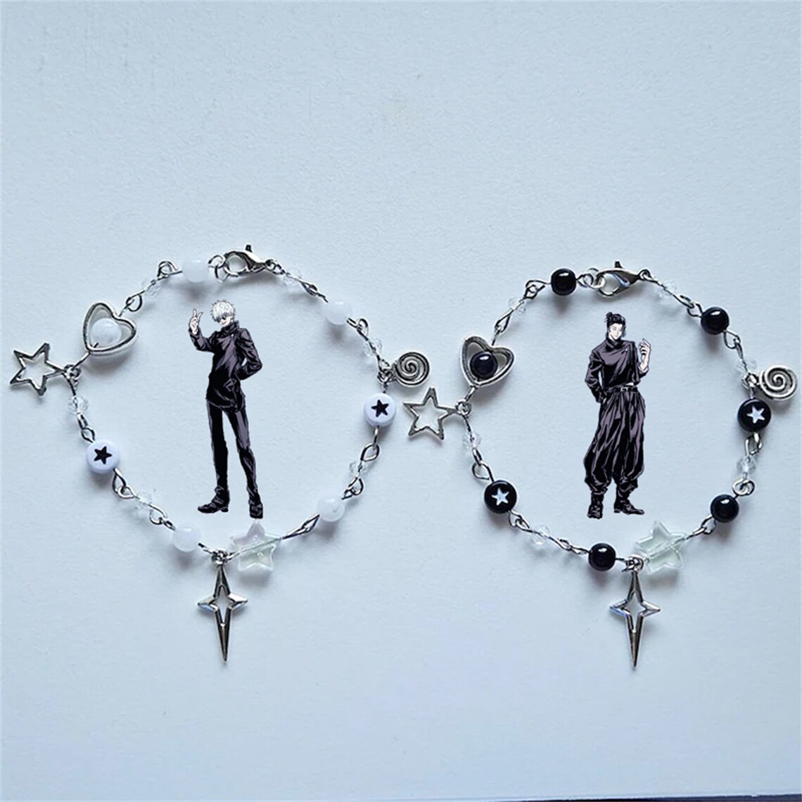 Handmade Jujutsu Kaisen Gojo and Geto Stacy Matching Couple Beaded ...