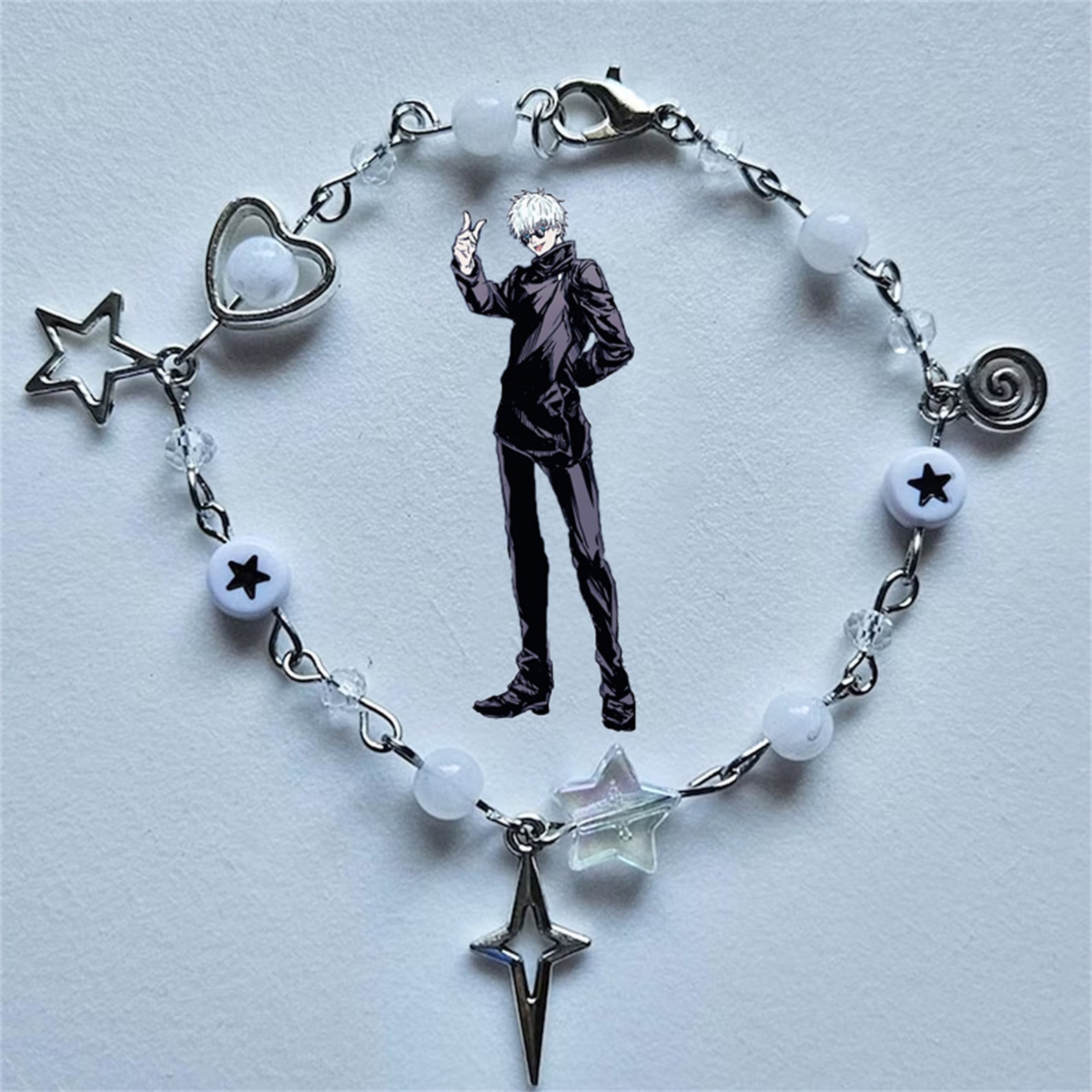 Handmade Jujutsu Kaisen Gojo and Geto Stacy Matching Couple Beaded ...