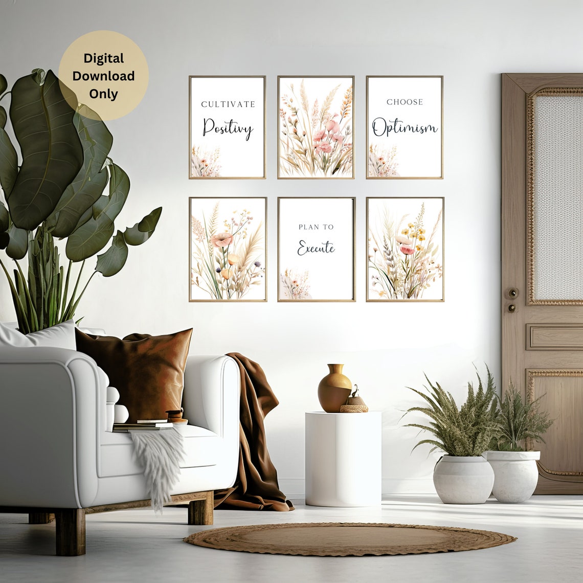 Positivity Optimism Execute a Work From Home 6 Piece Instant Download ...