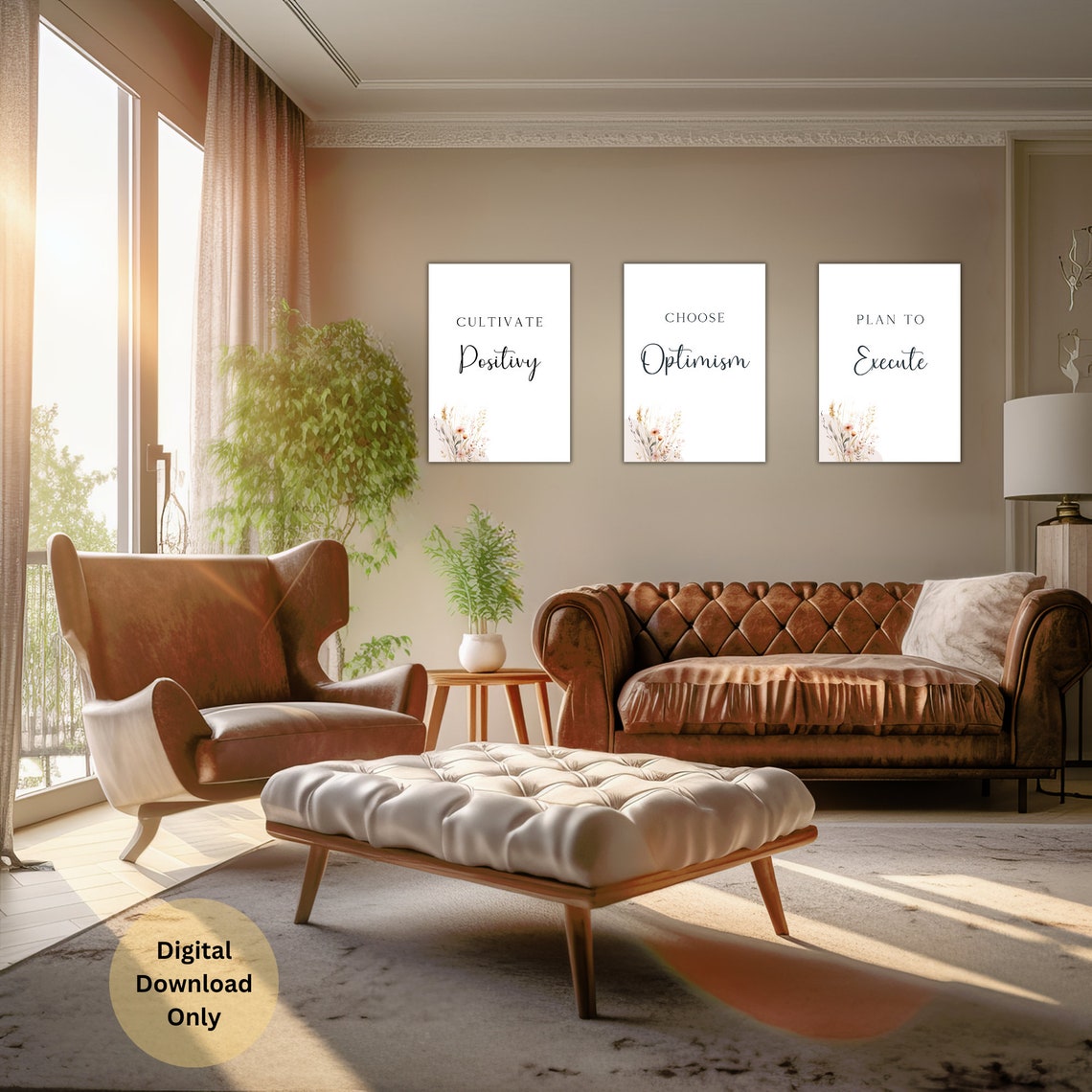 Positivity Optimism Execute a Work From Home 6 Piece Instant Download ...