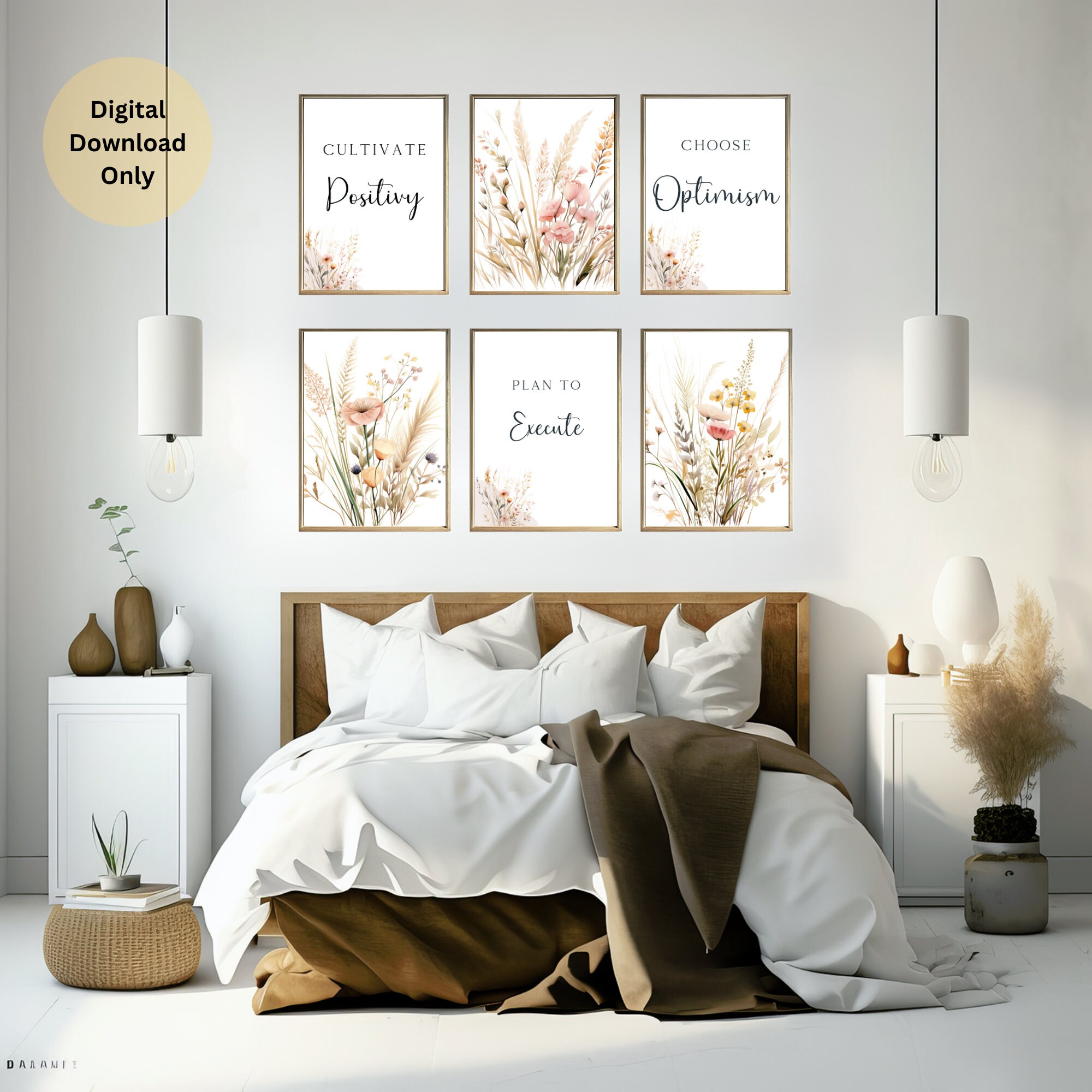 Positivity Optimism Execute a Work From Home 6 Piece Instant Download ...