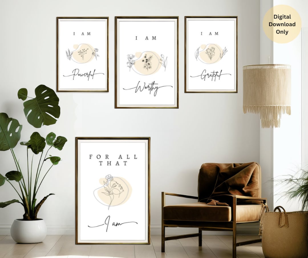 I Am Powerful, I Am Worthy, I Am Grateful, Self Love Positive ...