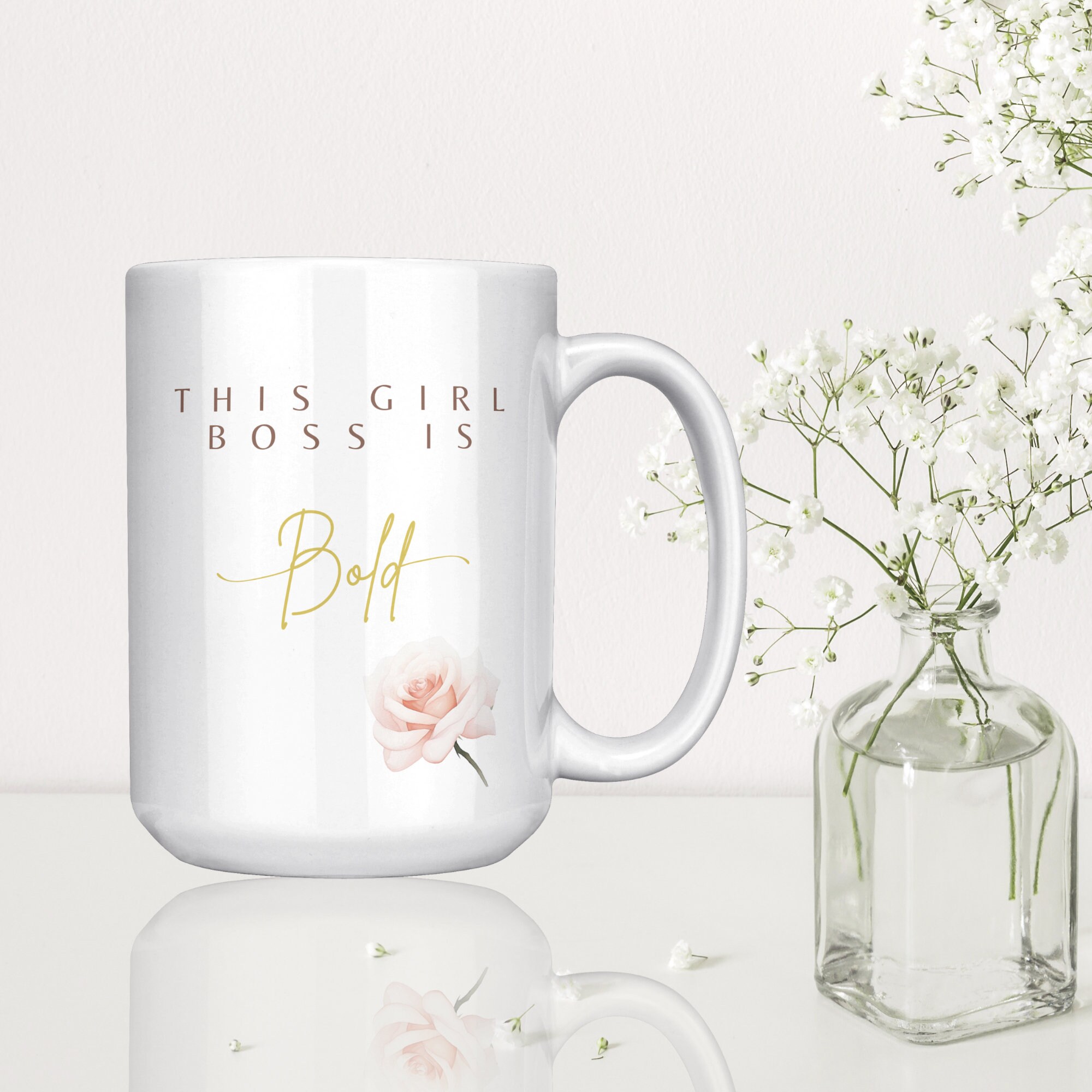 This Girl Boss is BOLD Boss Babe Mug Says I Am Enough, Positive ...