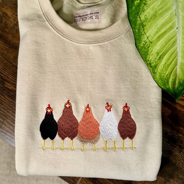 Embroidered Chicken - Etsy