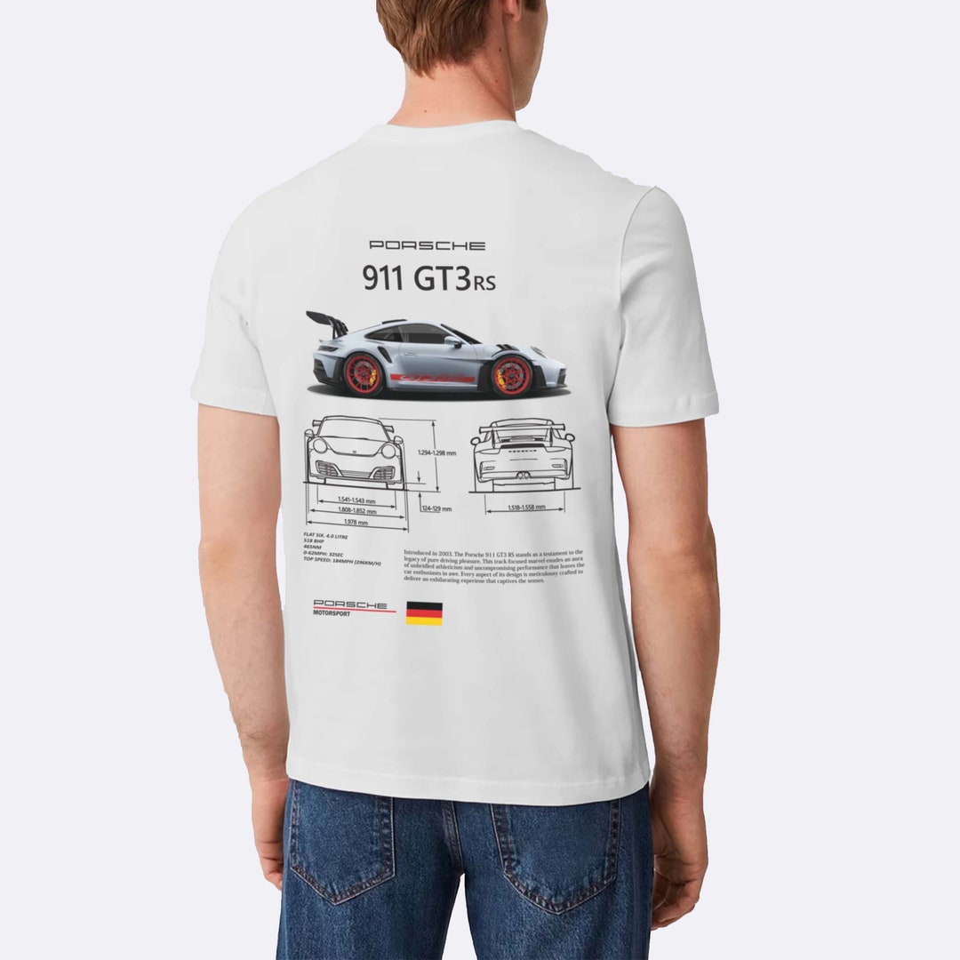 Porsche 911 GT3 RS Cotton T-shirt High Quality DTG Print - Etsy