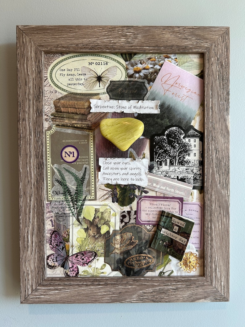 Spiritual Home Decor, Vision Board Art, Crystal Gift, 5x7 Framed Wall ...