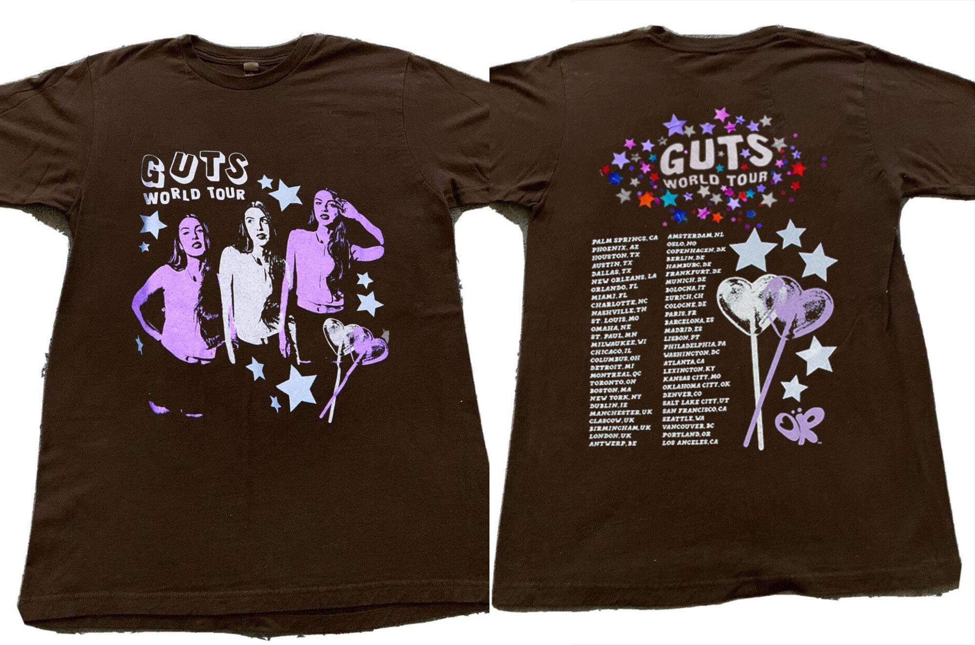 Olivia Rodrigo Guts Tour 2024 Shirt The Guts World Tour 2024 T Shirt