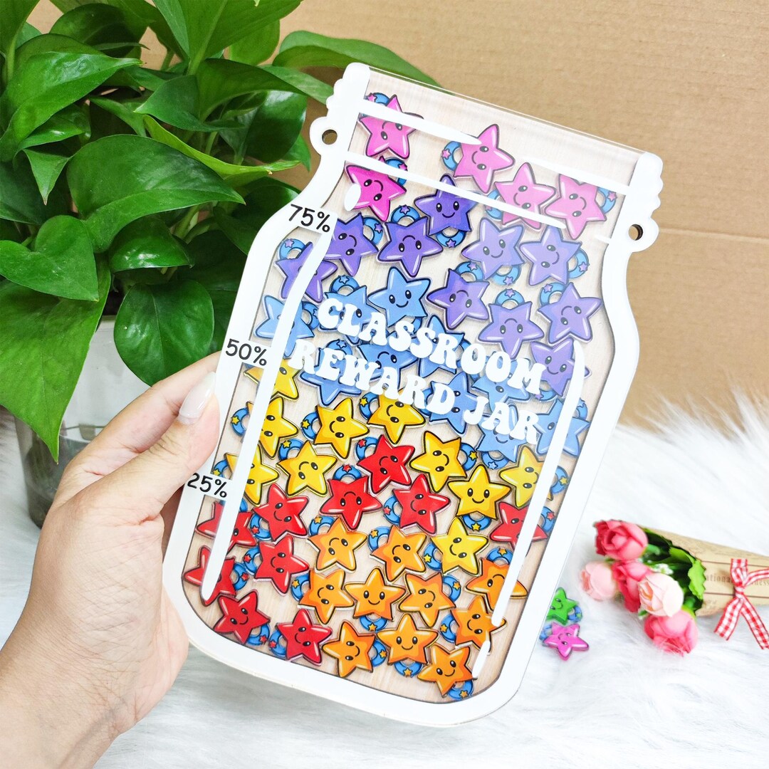 Personalized Star Reward Jar Classroom Teacher, Custom Classroom Reward ...