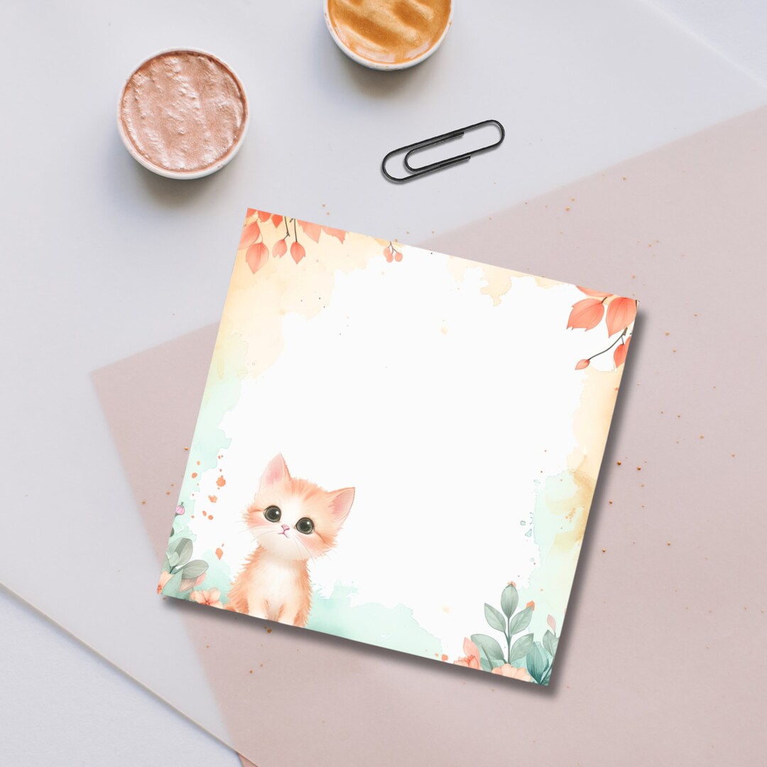 Cute Cat Post-it® Note Pads Note Taking Cute Sticky Notes Memo Pad - Etsy