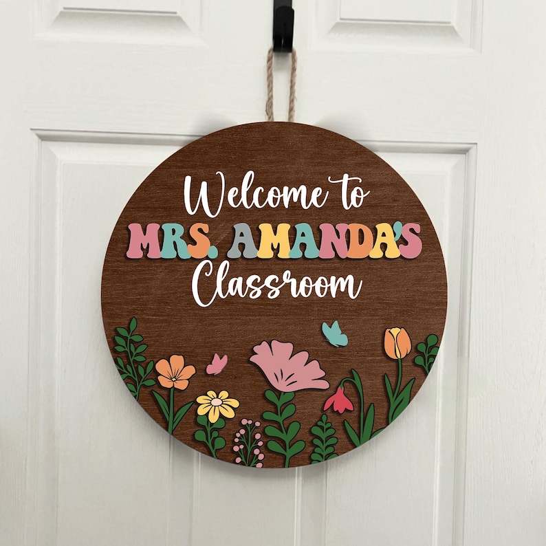 Custom Classroom Door Hanger, Classroom Door Sign, Back to School Gift ...