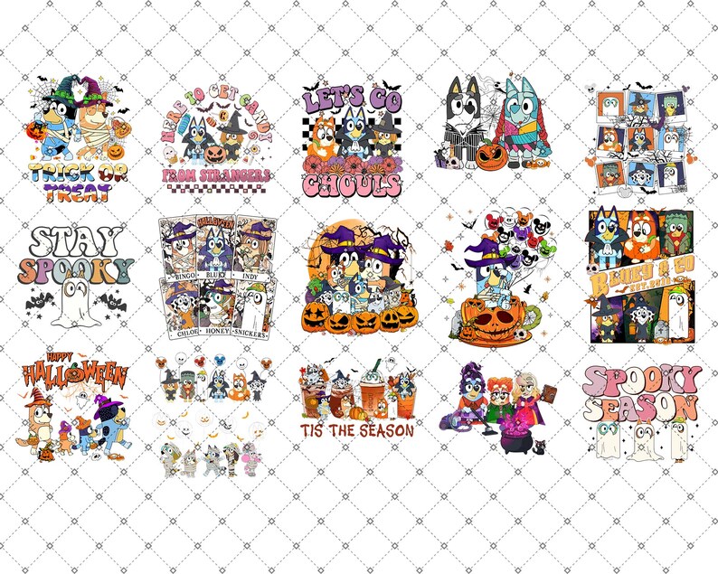 Bluey Halloween Png, Horror Character Png, Bluey Characters Png, Bluey ...