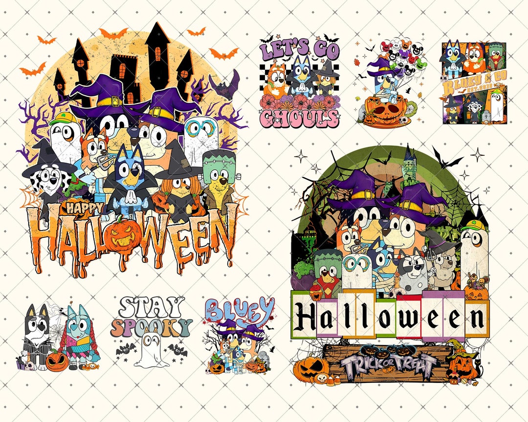 Bluey Halloween Png, Horror Character Png, Bluey Characters Png, Bluey ...