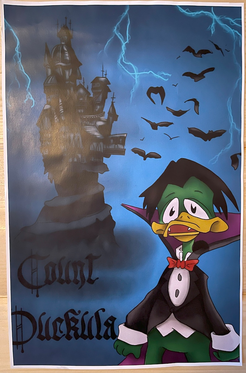 RARE Count Duckula Art Print - Etsy