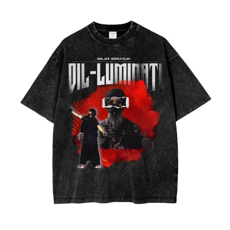 DILJIT DOSANJH | Custom Acid Wash T-shirt - Etsy