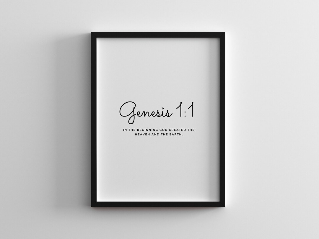 Bible Scripture Art (genesis) - Etsy