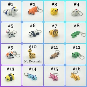 Kawaii Animal Keychains, 3d Printed Animal Keychains, Animal ...