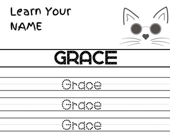 Aubrey Name Tracing Worksheet for Preschool Kids Homeschool Prek ...