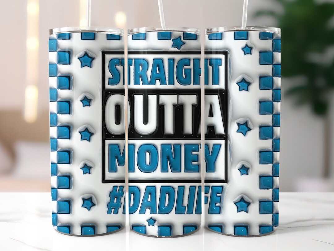 Funny Dad 20oz Skinny Tumbler Wrap, Sublimation Design, Digital ...