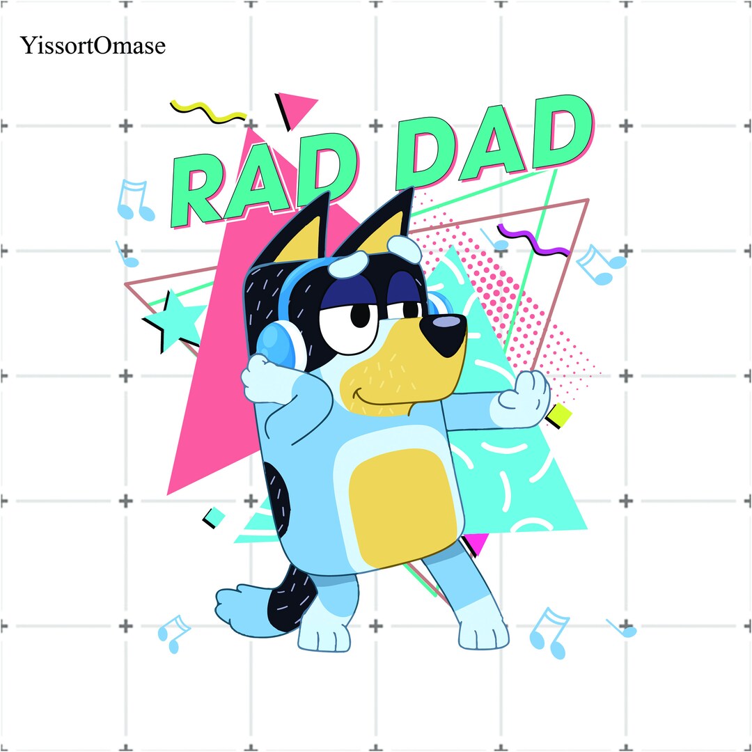 Rad Dad Bluey Png, Bluey Daddy Png, Bluey Family Png, Bluey Birthday ...