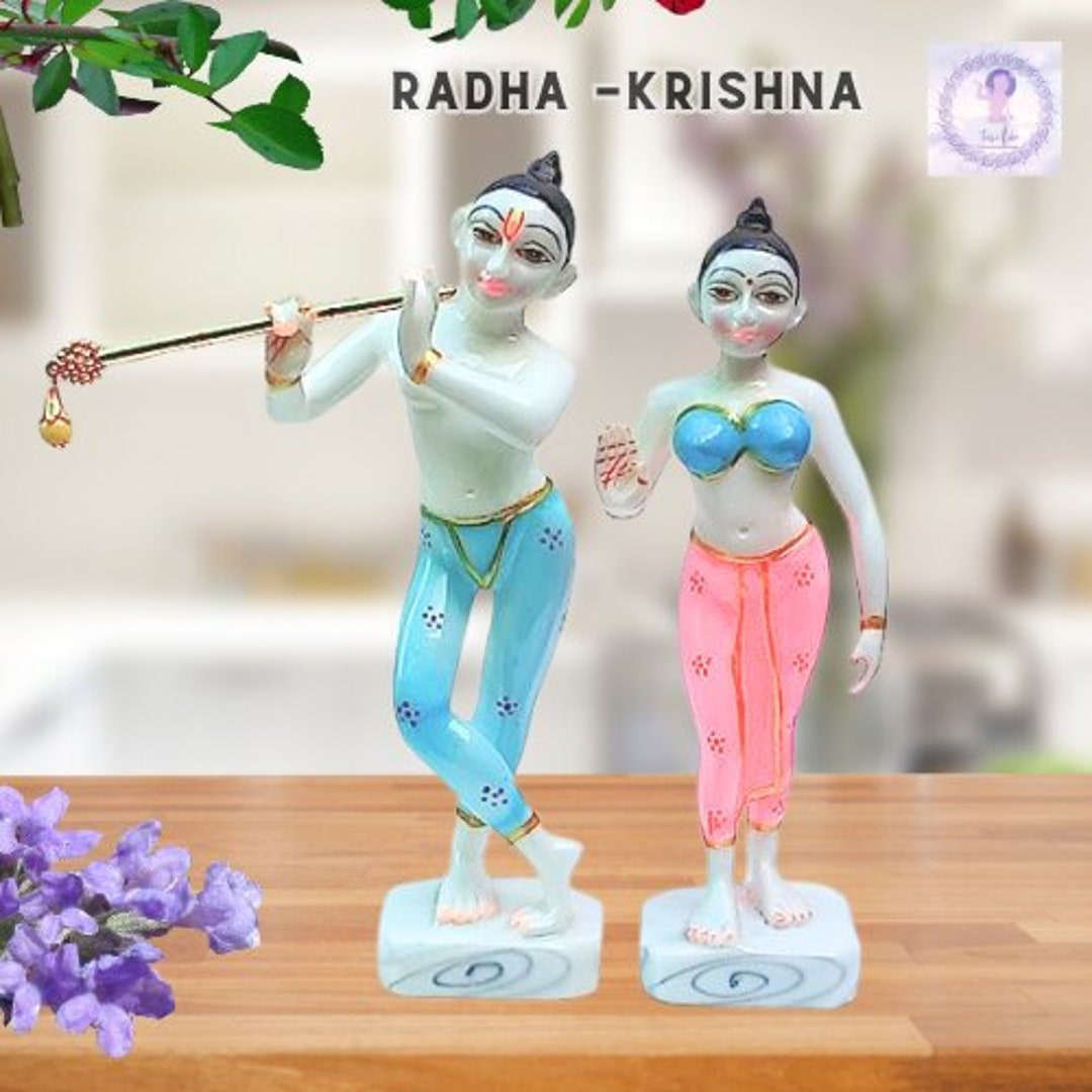 Radha Krishna Sculpture Decorative Item Religious Item Iskon Temple ...