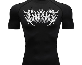 Enstasis Black Compression Shirt for Men Gym Fitness Muscle Athletic ...
